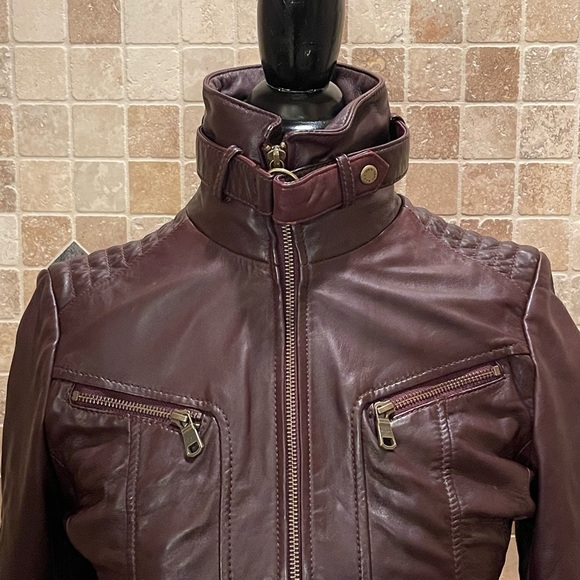 Andrew Marc | Jackets & Coats | Marc New York Venice Belted Burgundy ...